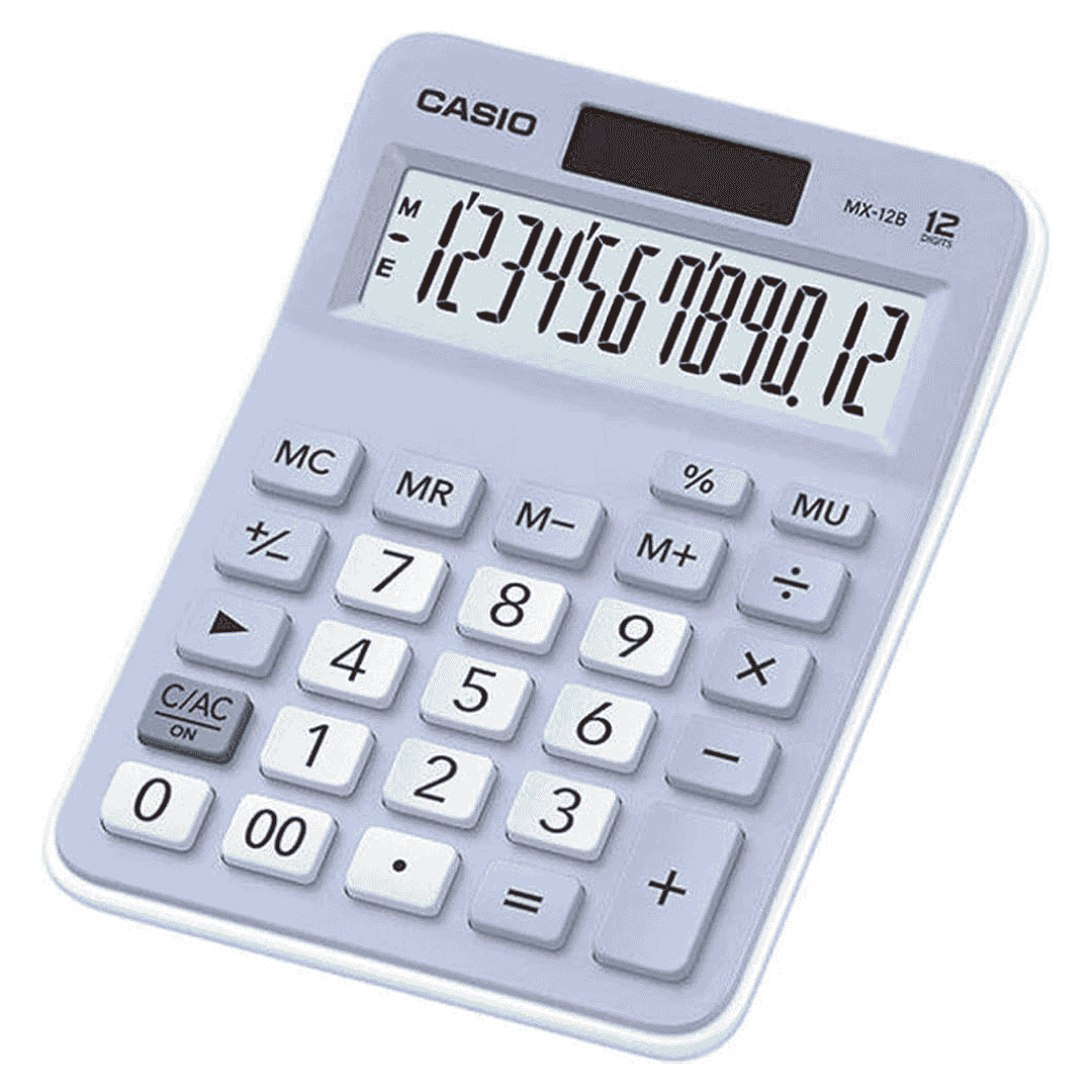 Casio 12 Digits Calculator MX-12B-LB Blue – Sea Waves Store